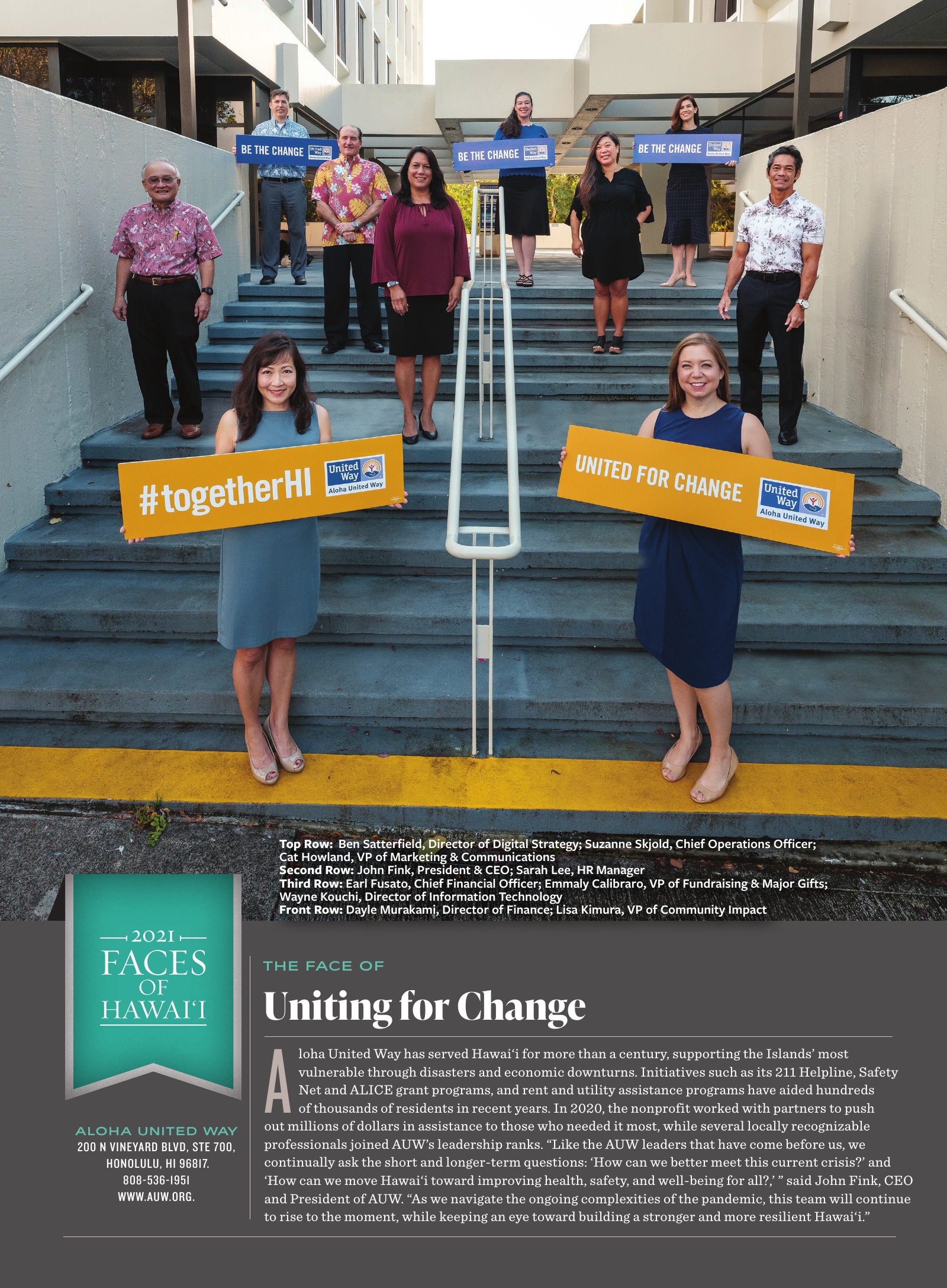 Uniting for Change | Aloha United Way